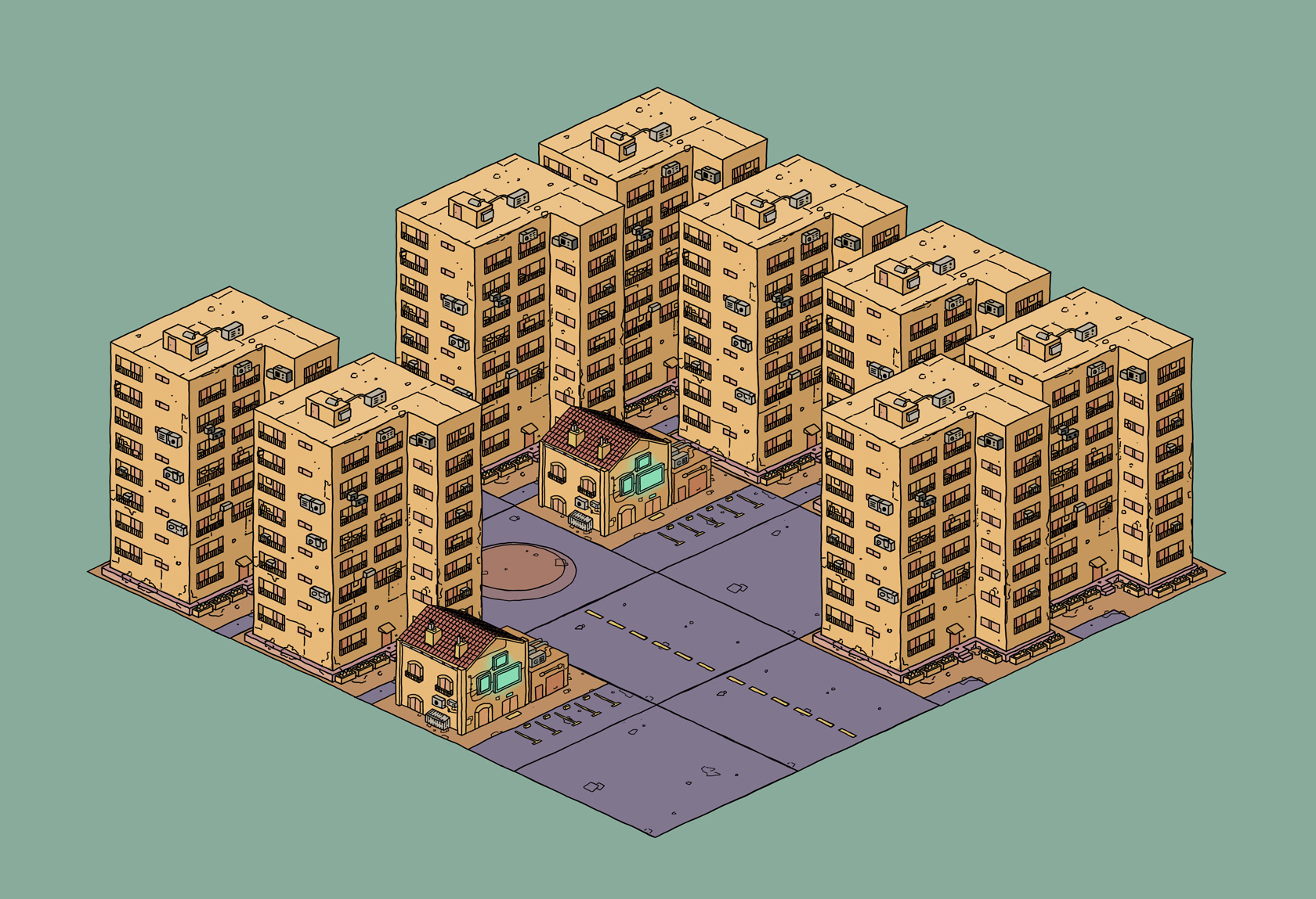 2D VIDEO GAME ART - RAILGUN SHACK